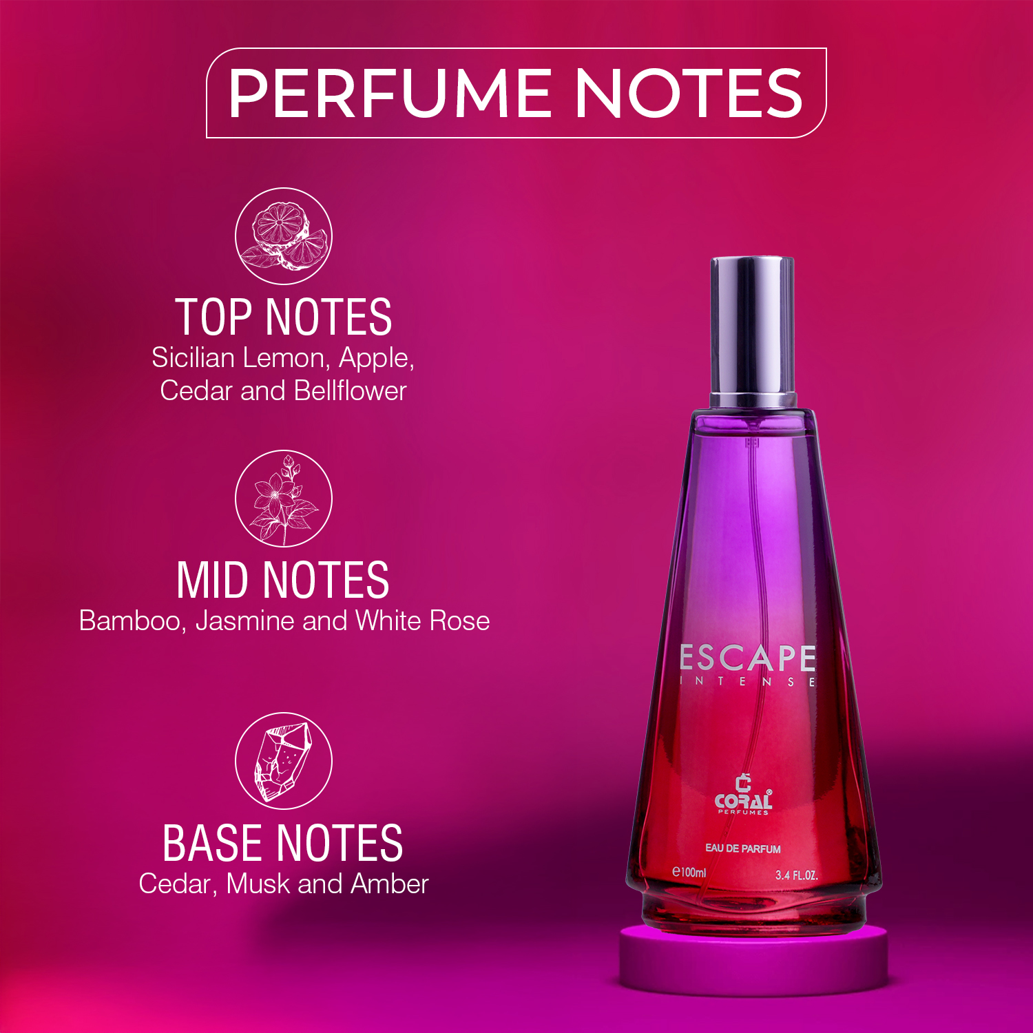 Buy Escape Intense Eau De Parfum | Coral Perfumes